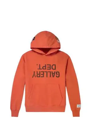GALLERY DEPT. Logo-print Appliquéd Hoodie - Orange