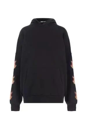 Just Cavalli Rhinestone-embellished Graphic-print Hoodie - Black