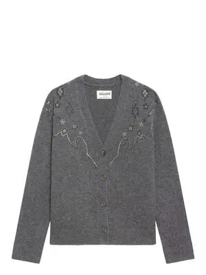 Zadig&Voltaire Mirkaz Cashmere Cardigan - Grey