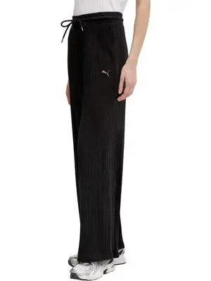 PUMA PUMA Ribbed Knit Wide Leg Track Pants