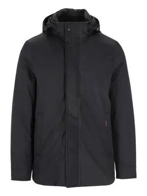 MOORER Hooded Coat - Black