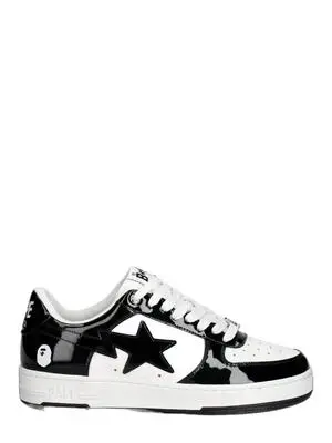 A BATHING APE Sta Patent Leather Sneakers - Black