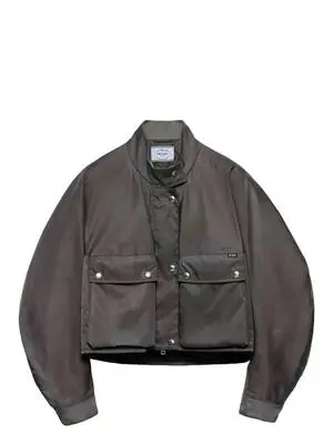 Prada Prada Washed Re-Nylon Blouson Jacket Grey
