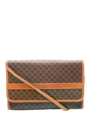 Celine 2000s Macadam Shoulder Bag - Brown