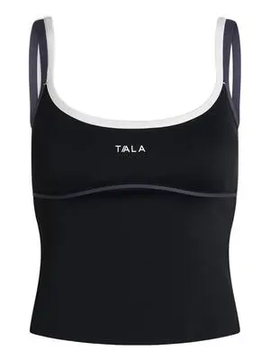 TALA TALA SkinLuxe Contrast Double Strap Vest Shadow Black
