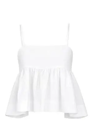 Azeeza AZEEZA Rachel Taffeta Top White