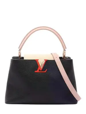 LOUIS VUITTON Taurillon Capucines Pm Satchel - Black