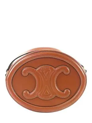 Celine Calfskin Embossed Crossbody Bag - Brown