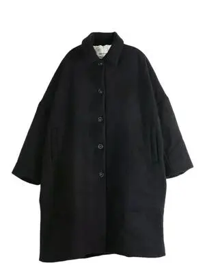 CASEY CASEY Oversized Cashmere Button-up Coat - Black