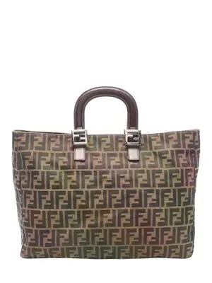 Fendi Zucca Canvas Handbag - Brown