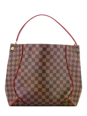 LOUIS VUITTON LOUIS VUITTON Caissa Damier Leather Hobo Bag Red
