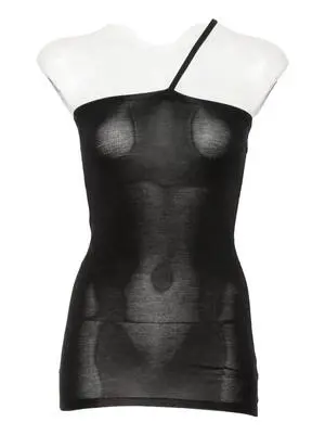 BASERANGE One-shoulder Sleeveless Top - Black