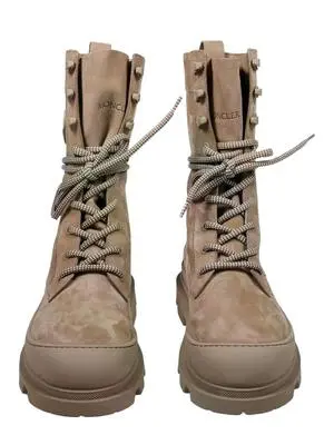 Moncler Moncler Vera Lace-Up Logo-Patch Boots Green