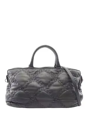Bottega Veneta Intrecciato Handbag - Black