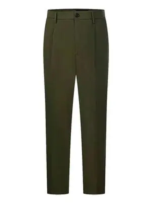 DEPARTMENT 5 Pleated Straight-leg Trousers - Green