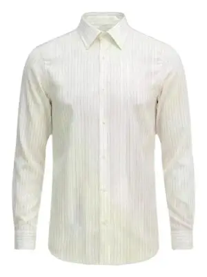 Armani Exchange Pinstripe-print Long-sleeve Shirt - White