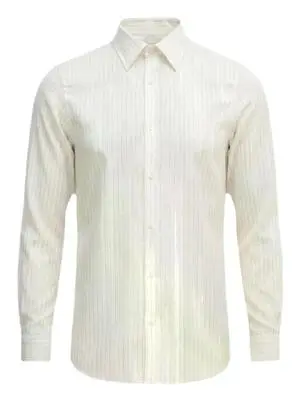 Armani Exchange Pinstripe-print Long-sleeve Shirt - White