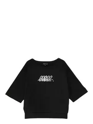 AGNES B. Logo-print Short-sleeve T-shirt - Black