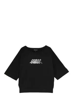 AGNES B. Logo-print Short-sleeve T-shirt - Black