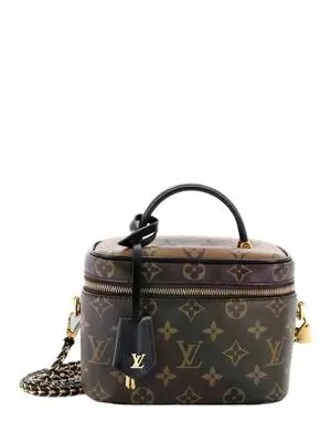 LOUIS VUITTON Reverse Monogram Canvas Vanity Pm Satchel - Brown