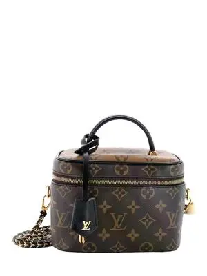 LOUIS VUITTON Reverse Monogram Canvas Vanity Pm Satchel - Brown