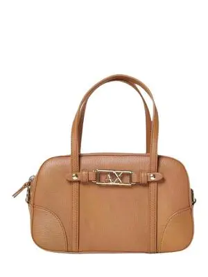 Armani Exchange Logo Plaque Shoulder Bag - Brown