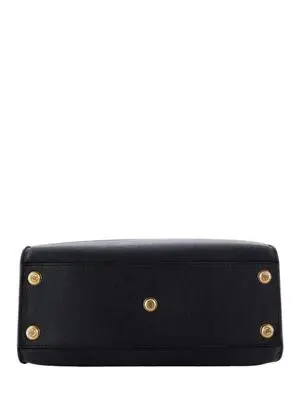 LOUIS VUITTON On My Side Leather With Monogram Canvas Mm Tote Bag - Black