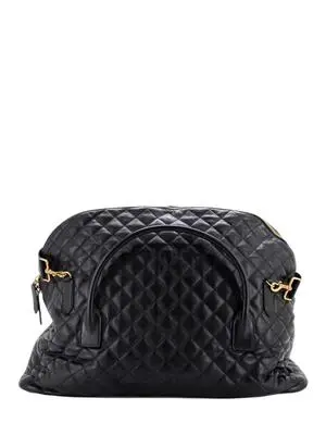 Saint Laurent Quilted Leather Travel Bag - Black