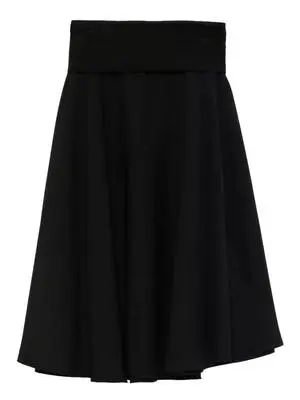 AGNES B. Flared Midi Skirt - Black
