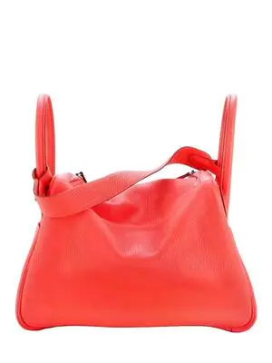 Hermès Lindy Bag Clemence 30 Shoulder Bag - Red