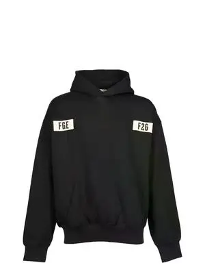 ESSENTIALS Logo Patch Hoodie - Black