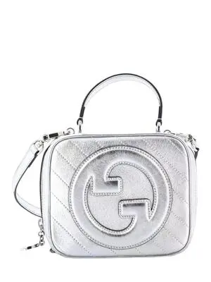 Gucci Blondie Nm Top Handle Shoulder Bag - Silver