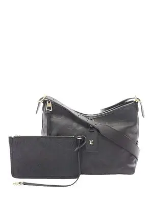 LOUIS VUITTON 2021 Pm Monogram Empreinte Carryall Shoulder Bag - Black