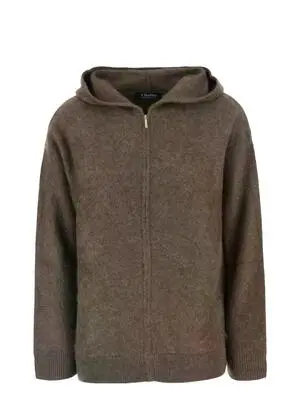 Max Mara Yak Zip-up Hoodie - Neutrals