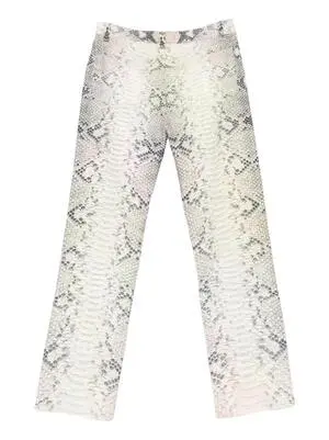 Roberto Cavalli 2000s Snake-print Jeans - Neutrals