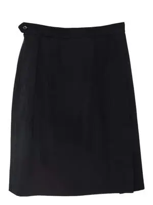 Saint Laurent Pleated Knee-length Skirt - Black