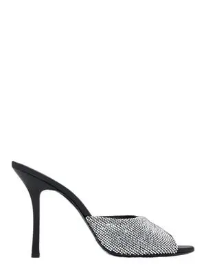 Alexander Wang Alexander Wang Cher Crystal Hotfix 105mm Mule Silver