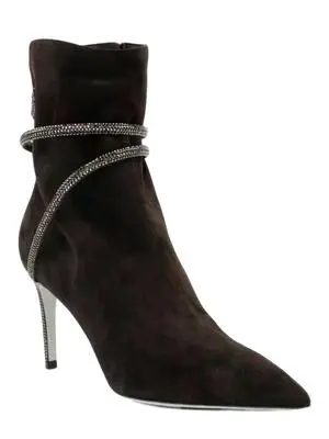 Rene Caovilla 85mm Cleo Ankle Boots - Brown