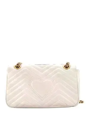 Gucci Gucci GG Marmont Matelasse Leather Small Crossbody Bag Neutrals