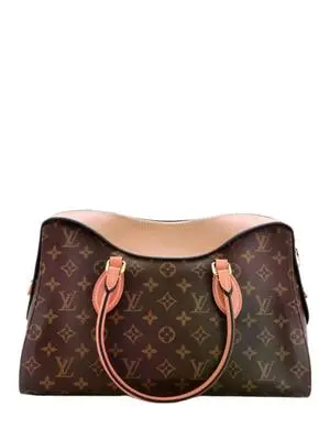 LOUIS VUITTON Louis Vuitton Monogram Canvas Leather Satchel Neutrals