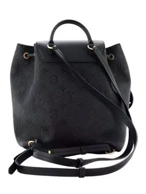 LOUIS VUITTON Montsouris Nm Monogram Empreinte Leather Pm Backpack - Black