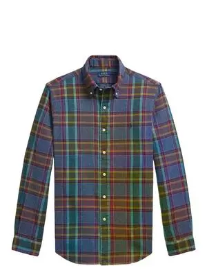 Polo Ralph Lauren Plaid Brushed-flannel Shirt - Blue
