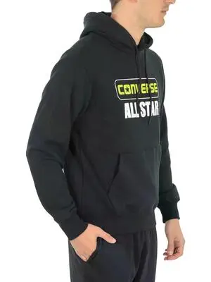 CONVERSE All Star Logo-print Hoodie - Black