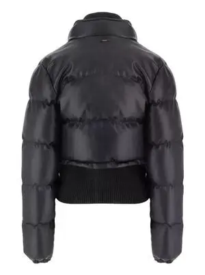 Just Cavalli Quilted Ribbed-knit Jacket - Black