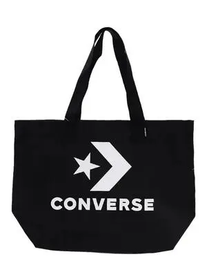 CONVERSE Star Chevron Logo Print Tote Bag - Black