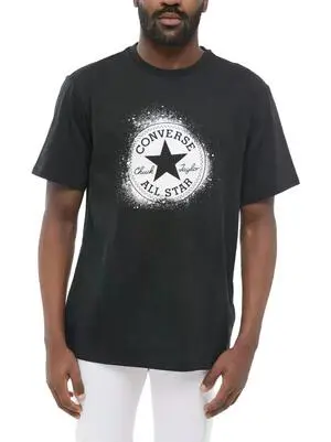 CONVERSE Chuck Taylor Distort Spray Paint Logo-print T-shirt - Black