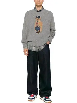 Polo Ralph Lauren Polo Bear Intarsia-knit Sweater - Grey