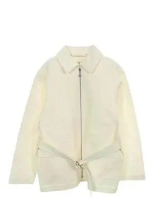 Hermès Belted Zip-up Jacket - White