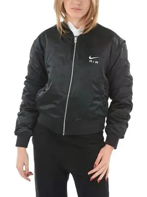 Nike Logo-pattern Bomber Jacket - Black