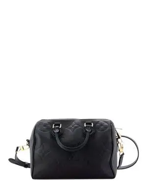 LOUIS VUITTON Speedy Bandouliere Monogram Empreinte Giant 25 Satchel - Black